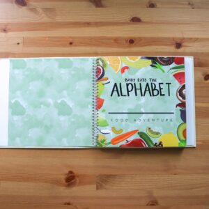 Baby Eats The Alphabet Scrapbook | First Foods Memory Book | Baby-Led Weaning Journal | Gender Neutral Baby Keepsake Album | Baby-Led Weaning Feeding Photo Book