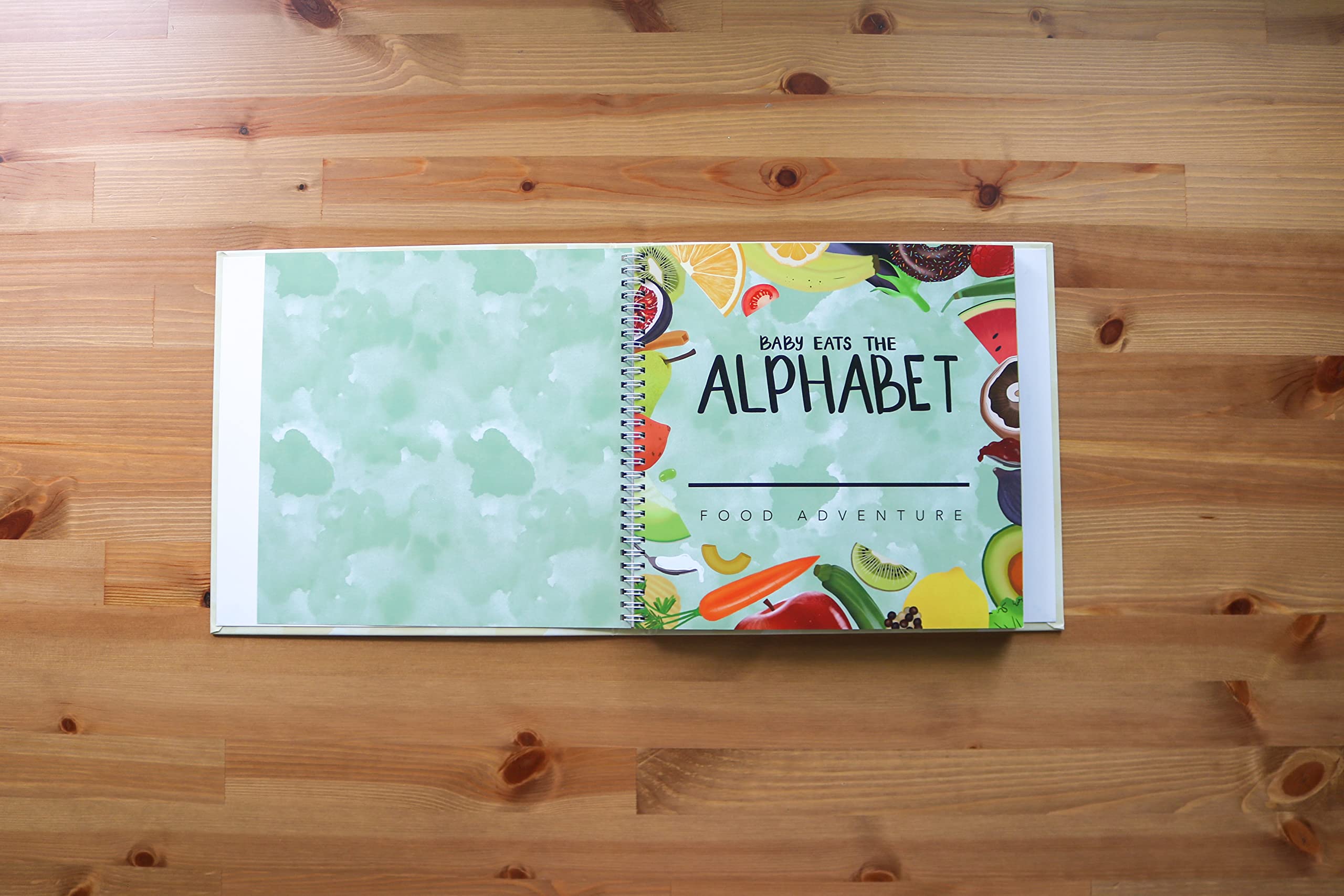 Baby Eats The Alphabet Scrapbook | First Foods Memory Book | Baby-Led Weaning Journal | Gender Neutral Baby Keepsake Album | Baby-Led Weaning Feeding Photo Book