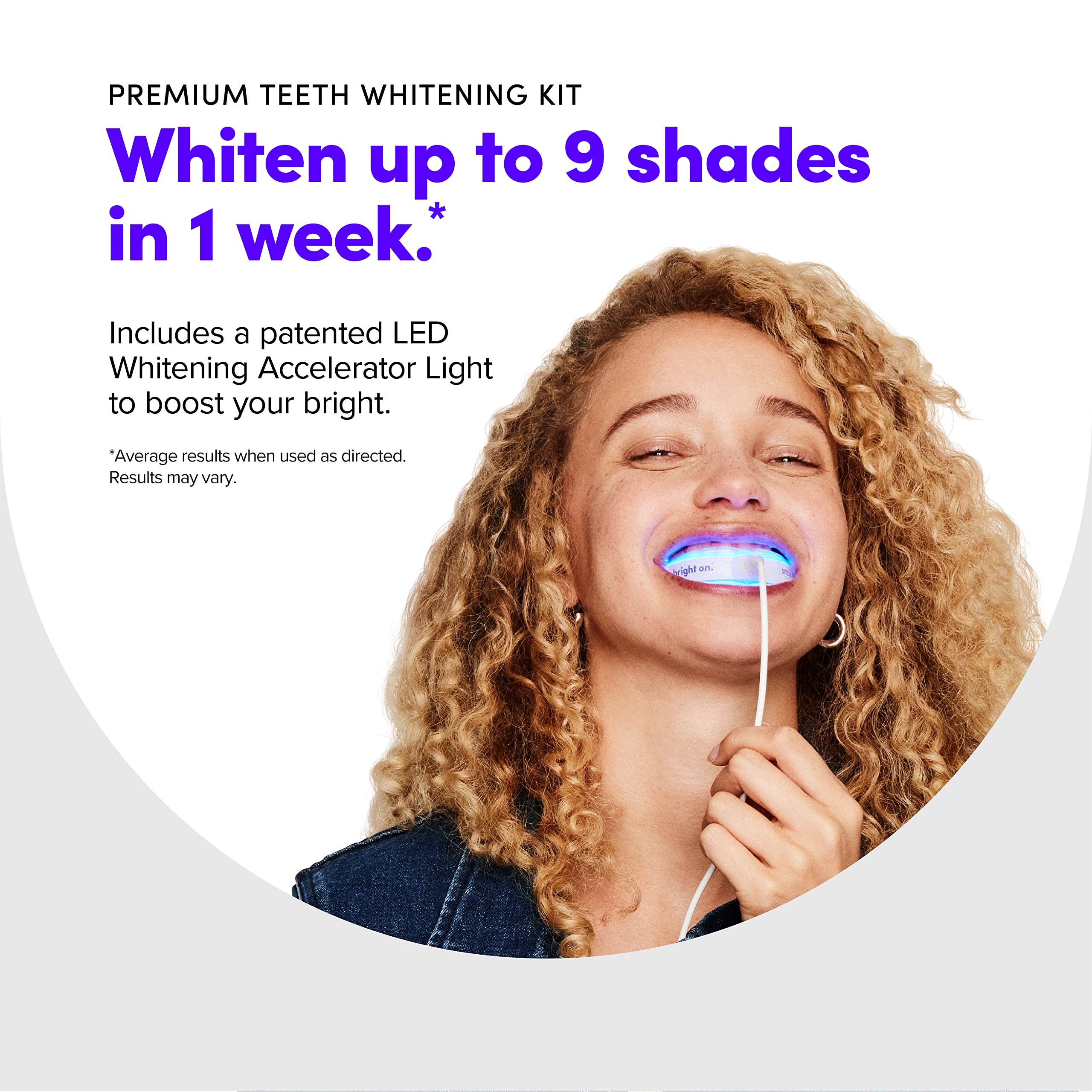 SmileDirectClub Teeth Whitening Kit - Wireless LED Light, 1 Gel Pen, Professional Strength - Pain Free, Enamel Safe, Up to 9 Shades Whiter in 1 Week