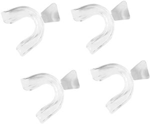 practical and clevermouth guard silicone grinding guard teeth whitening tray sleeping gum shield for sports bruxism bite guard 4 pcs