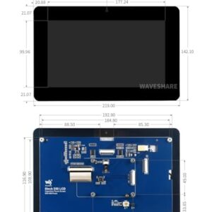 Waveshare 8inch Capacitive Touch Display Compatible with Raspberry Pi 5/4B/3B+/3A+/3B/2B/B+/A+/CM3/3+/4 800×480 Resolution DSI Interface