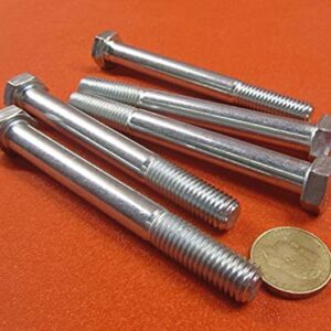 Class 10.9 Zinc Steel Hex Bolts PT M12 x 1.75 mm x 110 mm Long 5 pcs