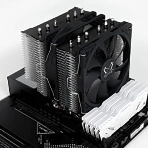 Scythe Fuma 2 Rev.B CPU Air Cooler, Intel LGA1700, LGA1151, AMD AM5/AM4/Ryzen 120mm, Dual Towers, Black Top Cover