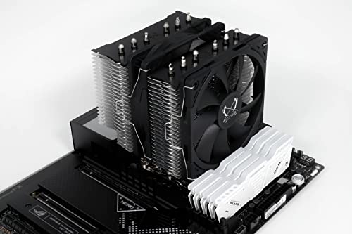 Scythe Fuma 2 Rev.B CPU Air Cooler, Intel LGA1700, LGA1151, AMD AM5/AM4/Ryzen 120mm, Dual Towers, Black Top Cover