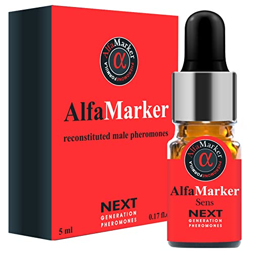 ALFAMARKER Pheromones for Men - Pheromone Oil Perfume for Men 5 ml - Pheromone Cologne for Men Dropper Botle 5 ml