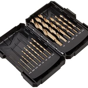 Amazon Brand - Denali 14-Piece Pilot Point Drill Bit Set with Carry Case