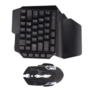 Zyyini One Hand Gaming Keyboard and Mouse Combo, 35 Keys Portable Wired RGB Gradient Backlit Mechnical Gaming Keyboard,6 Buttons USB Wired Gaming Mice,for Mix SE Suit(Mix SE)