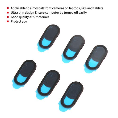 01 02 015 Webcam Sticker, 6Pcs Practical Webcam Cover for Laptops PCs and Tablets