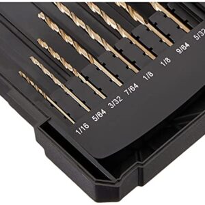 Amazon Brand - Denali 14-Piece Pilot Point Drill Bit Set with Carry Case