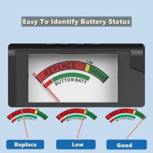 MZD8391 All-in-1 Battery Tester, Universal Battery Checker for AA AAA C D 9V 1.5V Button Cell Batteries Household Batteries (No Battery Required for Operation) (1)