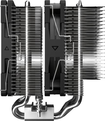 Scythe Fuma 2 Rev.B CPU Air Cooler, Intel LGA1700, LGA1151, AMD AM5/AM4/Ryzen 120mm, Dual Towers, Black Top Cover