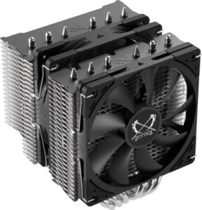 scythe fuma 2 rev.b cpu air cooler, intel lga1700, lga1151, amd am5/am4/ryzen 120mm, dual towers, black top cover