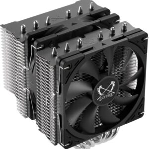 Scythe Fuma 2 Rev.B CPU Air Cooler, Intel LGA1700, LGA1151, AMD AM5/AM4/Ryzen 120mm, Dual Towers, Black Top Cover