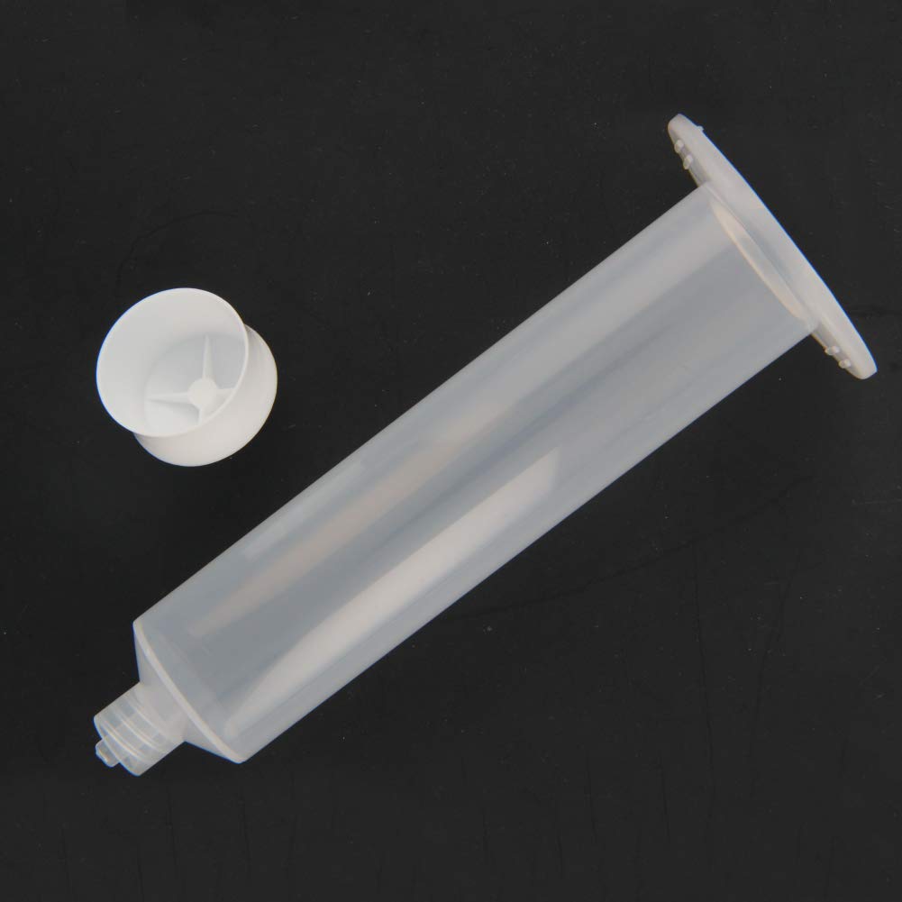 Air Distribution Tube, Adhesive Syringes Tube Sleeve, Glue Liquid Cartridge Dispensing Syringe Barrel, 30cc Plastic Syringe Dispensing, with Piston, Transparent, 5 Pcs, (Bettomshin)