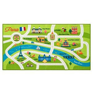 Kids Rug Play mat for Toy Cars,Fun Country Rugs with Roads for Bedroom and Kidrooms,Car Rug to Have Fun on,Area Rug Mat with Non-Slip Backing,Car Mat Great for Playing with Cars and Toys