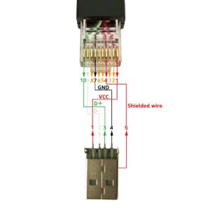 DSD TECH SH-RJ50A USB to RJ50 Cable for APC UPS PowerChute Equivalent to AP9827(1.8M/6FT)