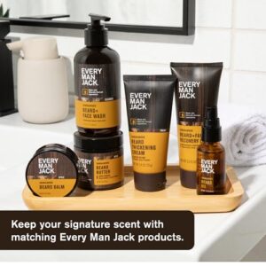 Every Man Jack Beard Butter- Subtle Sandalwood Fragrance - Hydrates and Styles Dry, Unruly Beards While Relieving Itch - Naturally Derived with Shea Butter and Coconut Oil - 4-ounce (2 Pack)