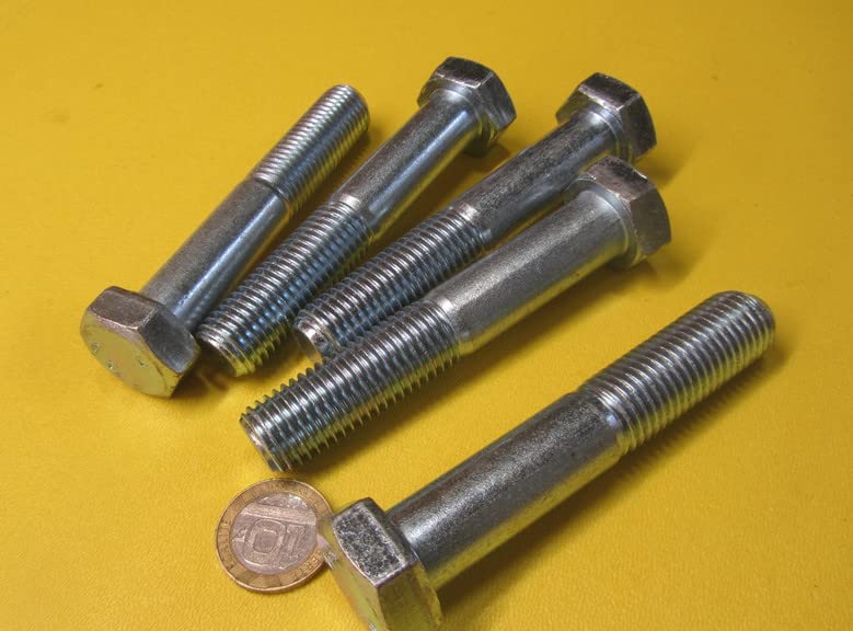 Class 10.9 Zinc Steel Hex Bolts PT M16 x 2 mm x 90 mm Long 5 pcs