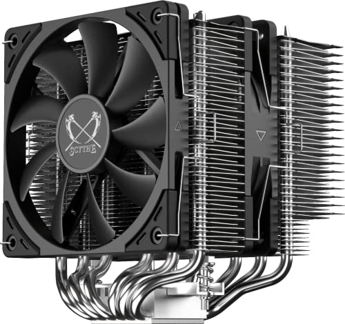 Scythe Fuma 2 Rev.B CPU Air Cooler, Intel LGA1700, LGA1151, AMD AM5/AM4/Ryzen 120mm, Dual Towers, Black Top Cover