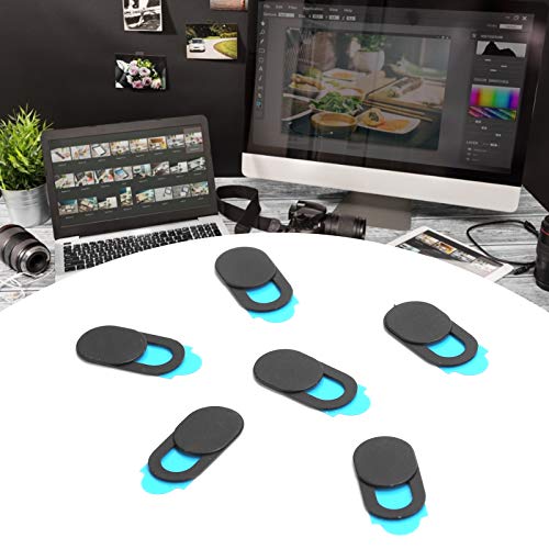 01 02 015 Webcam Sticker, 6Pcs Practical Webcam Cover for Laptops PCs and Tablets