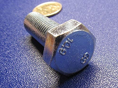 Class 10.9 Zinc Steel Hex Bolts FT M16 x 2 mm x 45 mm Long 5 pcs