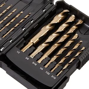 Amazon Brand - Denali 14-Piece Pilot Point Drill Bit Set with Carry Case