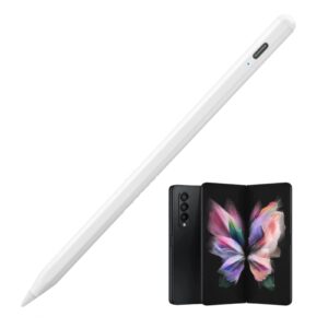 electronic stylus pen for galaxy z flip 3 z fold 3,new plastic point tip with precise and accurate drawing pens compatible with galaxy z flip 3 z fold 3 stylus pencil,white