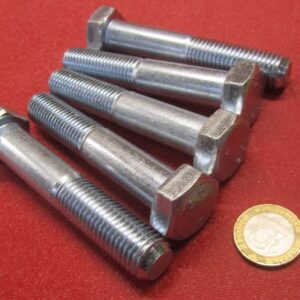 Class 10.9 Zinc Steel Hex Bolts PT M16 x 2 mm x 90 mm Long 5 pcs