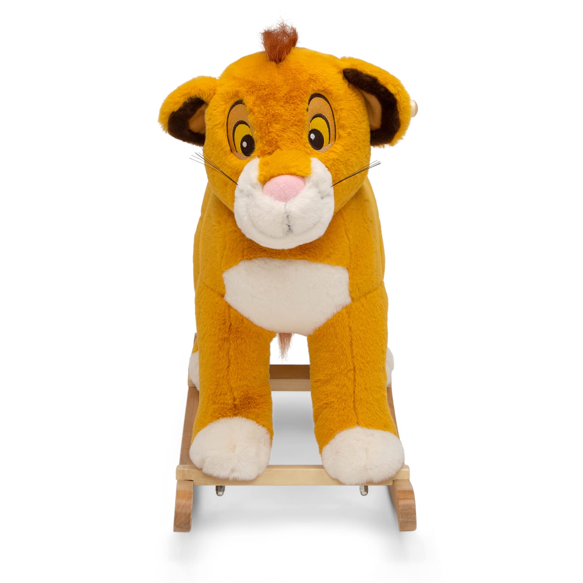 The Lion King Simba Plush Rocker by Delta Children Wooden Ride On Rocking Horse for Babies 18 Months and Up