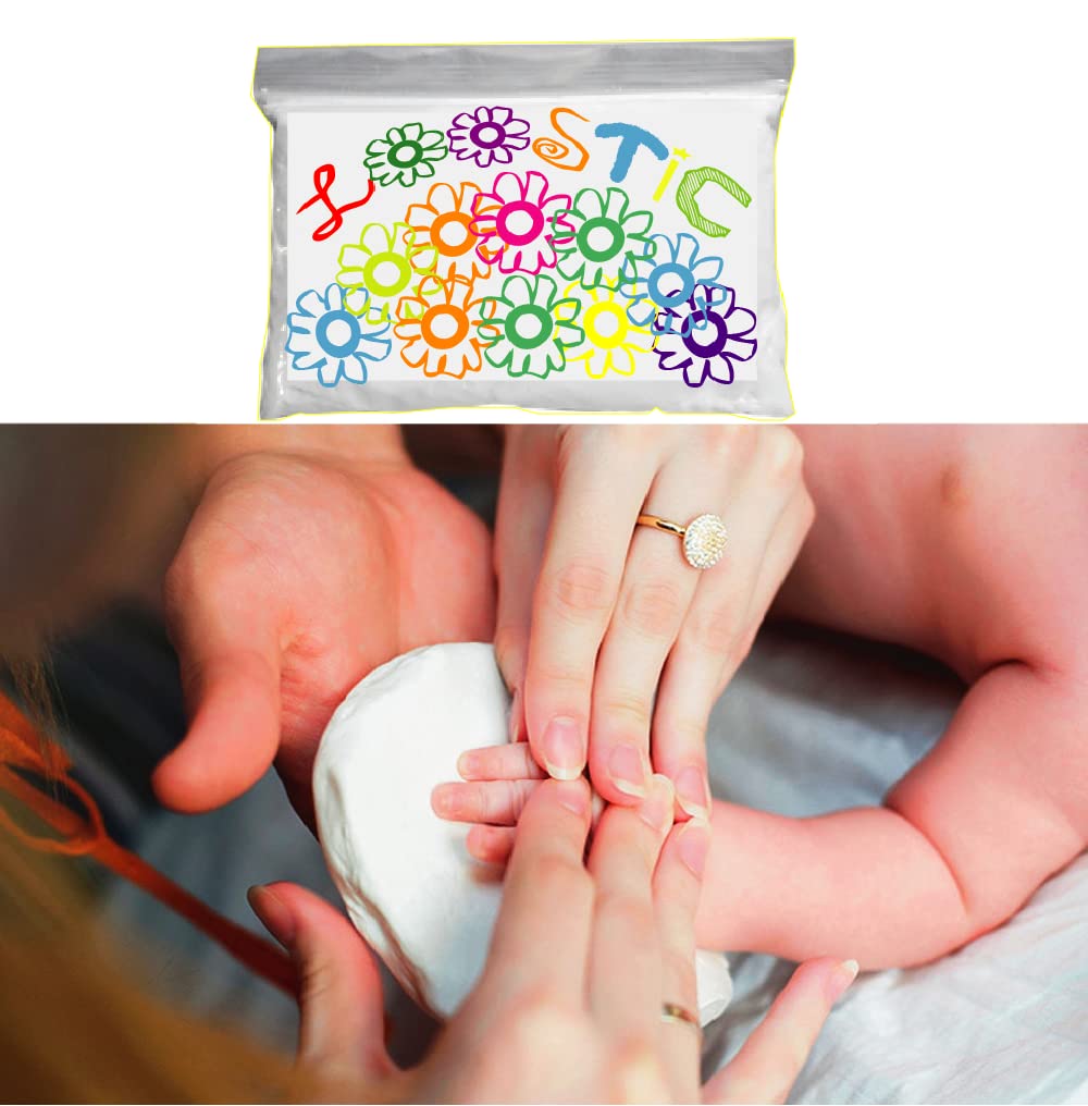 Belly Cast kit Pregnancy - Belly Molds kit Pregnancy and Baby Handprint Footprint Product (Pregnancy Maternity 5 Rolls Plaster and 2 Bags Modeling Clay)