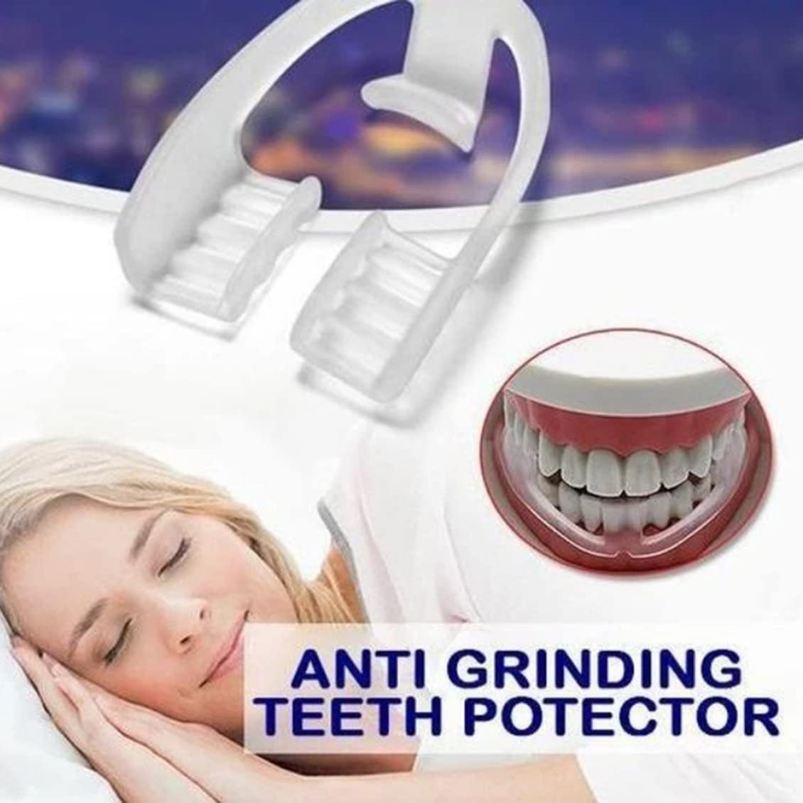 Qiningxia Snoring ive Cover Grinding Teeth Guard for Children Adults, Transparent, Medium