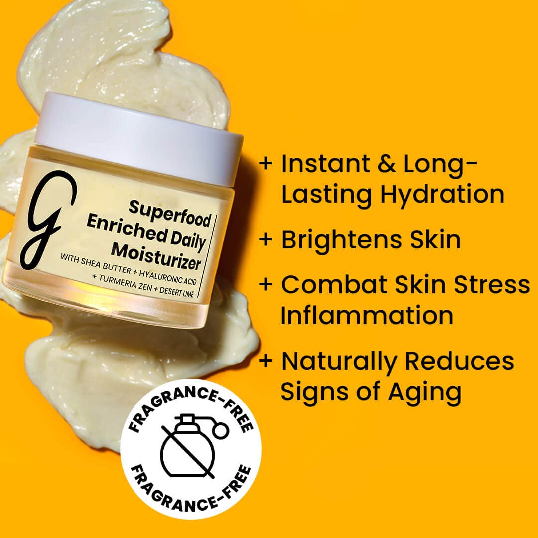 Gleamin Face Cream: Shea Butter & Hyaluronic Acid - Anti-Aging Moisturizer for Day & Night - 1.69 Fl Oz