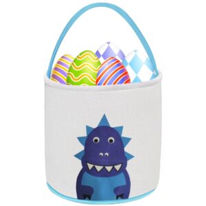 leesgel easter baskets, dinosaur easter basket for kids, easter egg hunt basket with handle easter buckets easter party supplies gifts bags toys storage bags