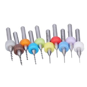 10Pcs Mini Drill Bit, Tungsten Carbide Micro Drill Bits Set for Industry Print Circuit Board Jewelry CNC Engraving