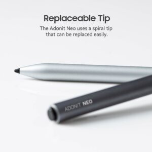 Adonit Neo(Space Gray) Magnetically Attachable iPad Pen Palm Rejection Pencil for Writing/Drawing Stylus Compatible for iPad Air 4th/3rd gen, iPad Mini 6/5th gen, iPad 9/8/7/6th gen, iPad Pro 11/12.9"