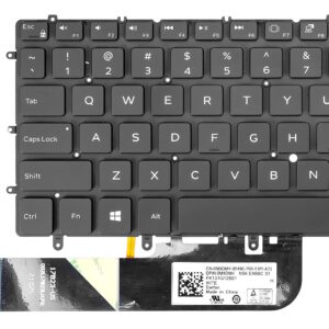 Replacement Keyboard for Dell XPS 13 9380 9370 9305 7390 Series Laptop, Dell XPS 13 9380 9370 9305 Laptop Keyboard with Backlit US Layout, Black