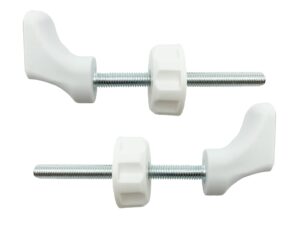 baby gate guru m8 (8mm) quarter round spindle rod adapter 2 pack for pressure mounted baby and pet safety gates (8mm, white)