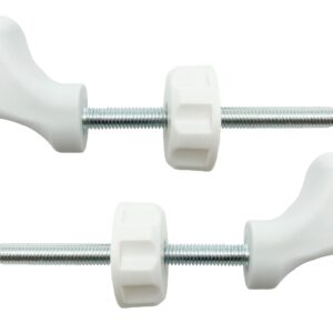 Baby Gate Guru M8 (8mm) Quarter Round Spindle Rod Adapter 2 Pack for Pressure Mounted Baby and Pet Safety Gates (8mm, White)