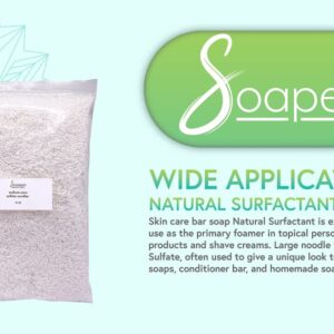 Soapeauty Coconut Oil SCS Noodles Surfactant for Skin Care Products - Sodium Coco Sulfate Noodles for Shampoo Conditioner Set, Soap Making Supplies, Body Lotion - 12 OZ