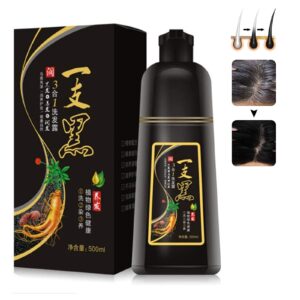 instant black hair shampoo contained natural herb ingredients 3 in 1 hair black dye shampoo, good choice for gray hair coverage ,for men women white hair, 500ml per bottle, 16.9 fl oz (pack of 1)