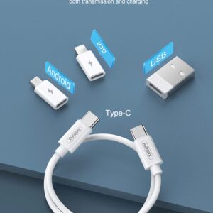 USB Cable Card,Multi-Function Portable USB Adapter Card Storage Set,60W Fast Charge,USB-C/USB-A/Micro-USB/Charging Cable Kit,Sim Card Tray Eject Pin,Hidden Bracke(excluding Micro SD Cards)