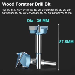 SagaSave 36mm High Speed Forstner Drill Bits Hole Saw Cutter, Heavy Duty Wood Hole Saw Auger Opener for Wood Woodworking Hinge Hole Drilling Boring Bit Cutter 1PCS