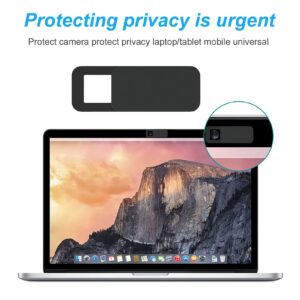 Webcam Cover Slide, Ultra-Thin Plastic Web Camera Cover Laptop Camera Cover for Laptop, PC, Computer, Smartphone, Protects Your Visual Prvacy Black