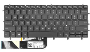 replacement keyboard for dell xps 13 9380 9370 9305 7390 series laptop, dell xps 13 9380 9370 9305 laptop keyboard with backlit us layout, black