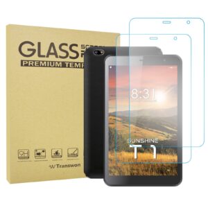 transwon 2-pack screen protector for sunshine t1 tablet/sunshine t1 elite tablet, sunshine t1 tablet screen protector 8 inch, could mobile sunshine t1 tablet screen protector