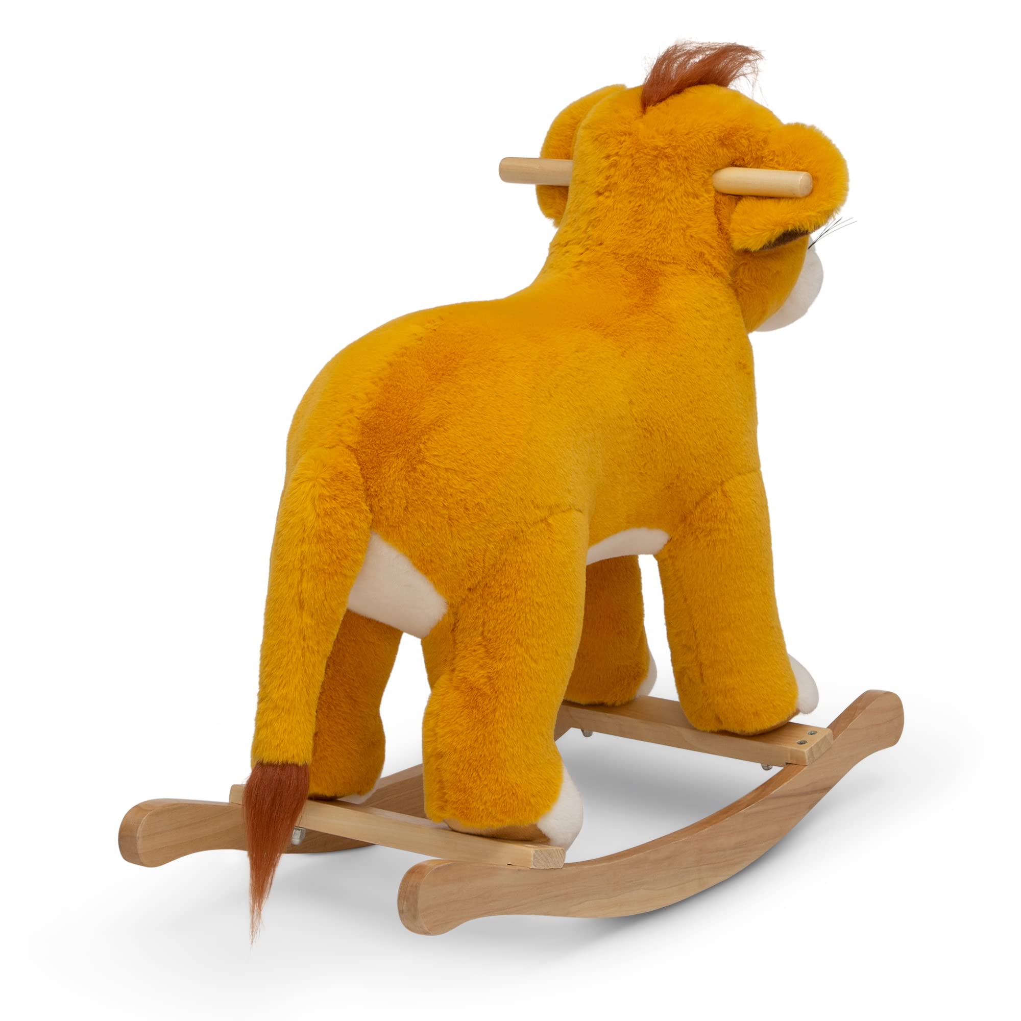 The Lion King Simba Plush Rocker by Delta Children Wooden Ride On Rocking Horse for Babies 18 Months and Up