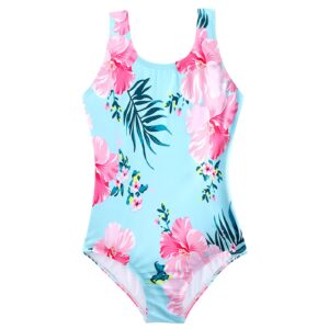 girls swimsuits 7-8 floral one piece tankini cute flower print bathing suits hawaiian beach swimwear bikini pretty kids monokini for swimmer