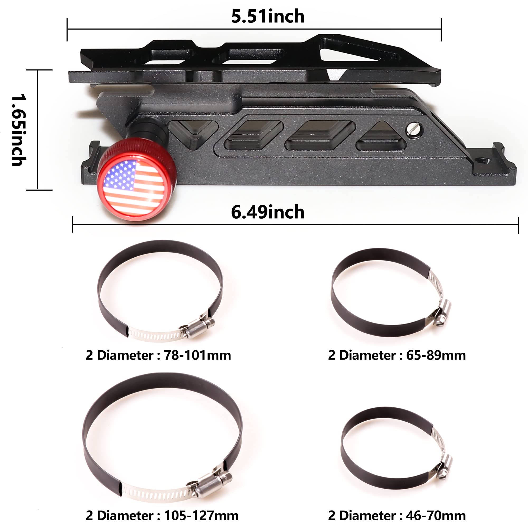 Bestaoo Adjustable Roll Bar Fire Extinguisher Mount Holder for Jeep Wrangler TJ JK JKU JL UTV Polaris RZR Ranger Camper Van, Aluminum, Quick Release, Upgrade