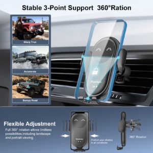 2022 Smart Wireless Car Charger Phone Holder, Wireless Auto Sensing Cell Phone Car Chargers Holder Car Phone Holder Compatible for iPhone13/12 11/ Pro/XS/XR/ 8 Plus, Samsung S10 /S9 / Note10 / Note9