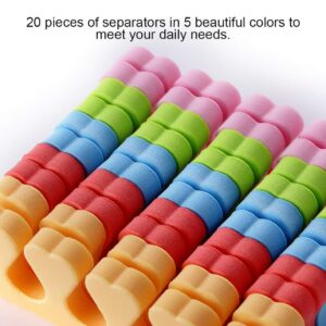 10 Pcs Toe Separators Finger Separators, Soft Sponge Toe Separators Pedicure, Toe Finger Dividers for Women Men Nail Art Pedicure Manicure Polishing Coating Gel Painting Beauty Accessories